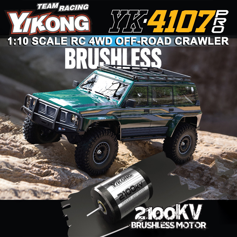 YIKONG YK4107 PRO Brushless 4WD 1/10 RC Electric Remote Control Model ...