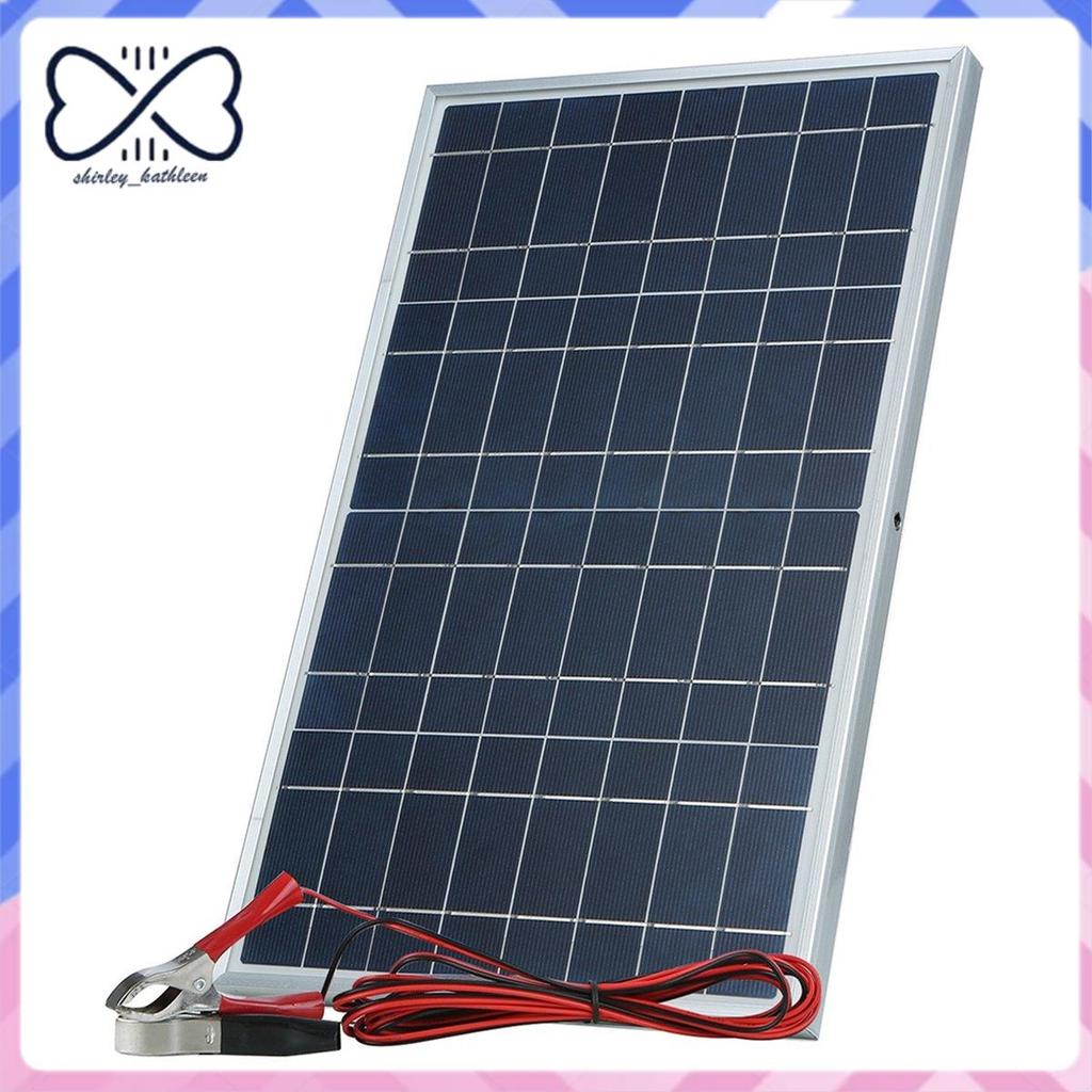 12V Solar Panel Kit Complete 30W Power Portable Outdoor Rechargeable ...
