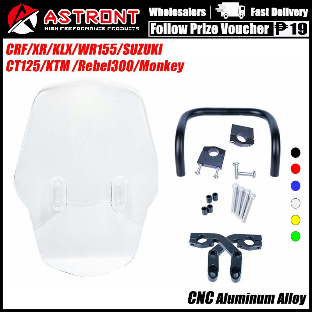 ASTRONT Winshield CNC Winsil Visor Sport Windshield Fits For CRF KLX ...