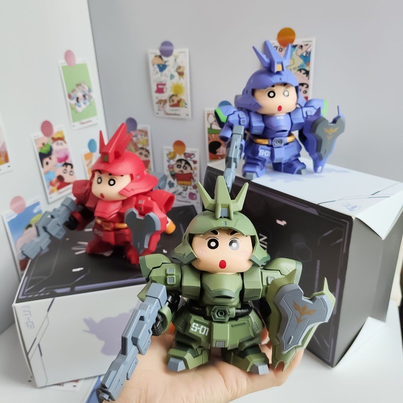 GK Crayon Shin-chan Cos Mecha Series Action Figurines Car Tabletop ...