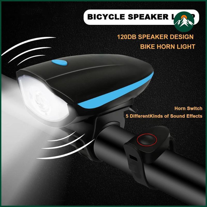 Multi-mode Bike Light With Horn Rechargeable Waterproof Night Light For ...