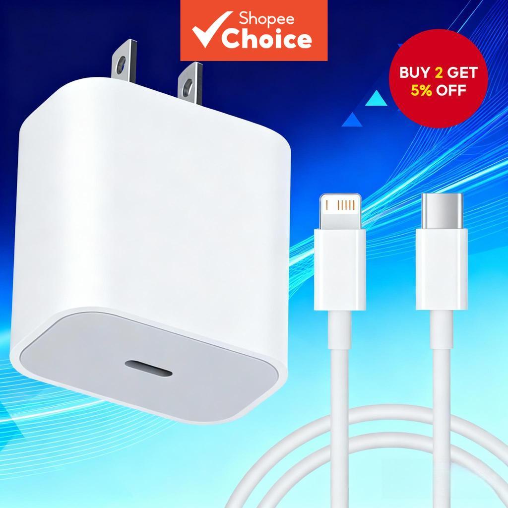 20W PD Fast Charger Adapter with 1M Type-C Cable Quick Charge for ...