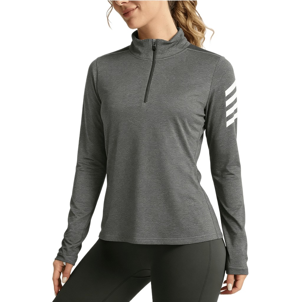 Dry-Fit Long Sleeve Quarter Zip & Full Zip Up Hoodie Workout Jacket ...