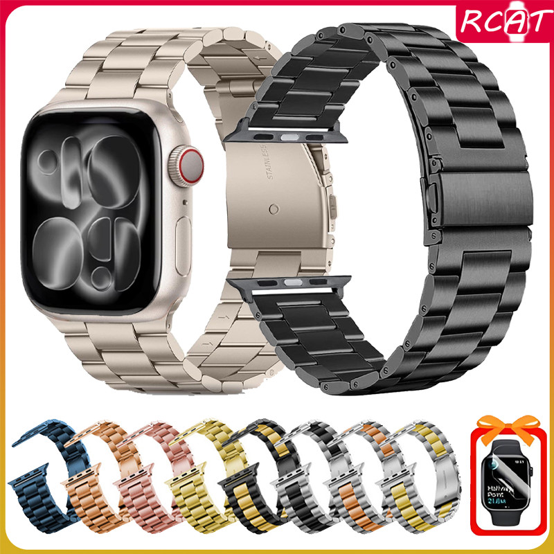 Soft Film Stainless Steel Strap Band for Smart Watch Ultra/SE 3 2 49 46 ...