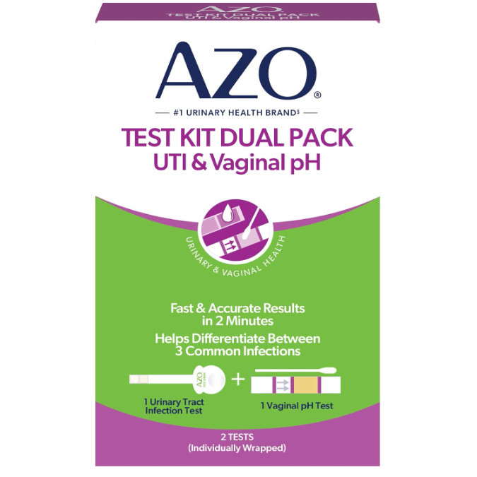 Azo Urinary Tract Infection UTI Test Strip + Vaginal pH Test Strip ...