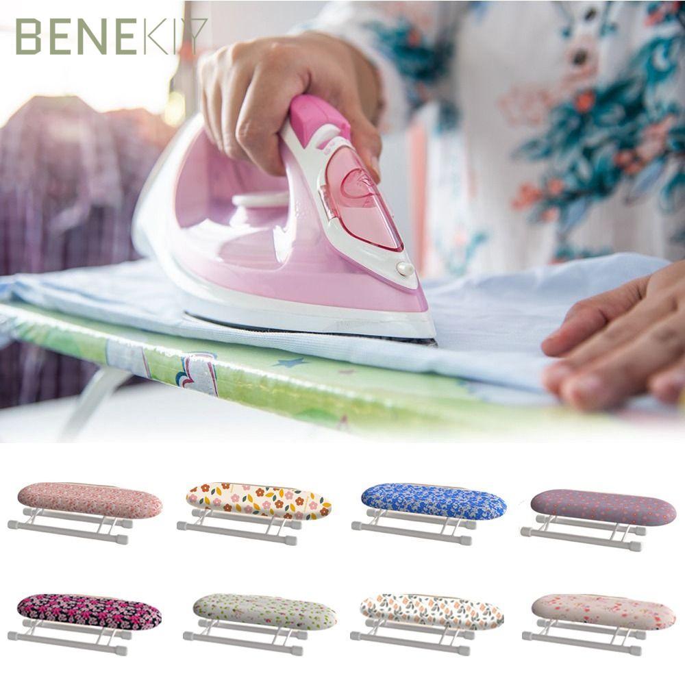 BENEKIY Ironing Board Rack, Foldable Flower Pattern Mini Ironing Board ...
