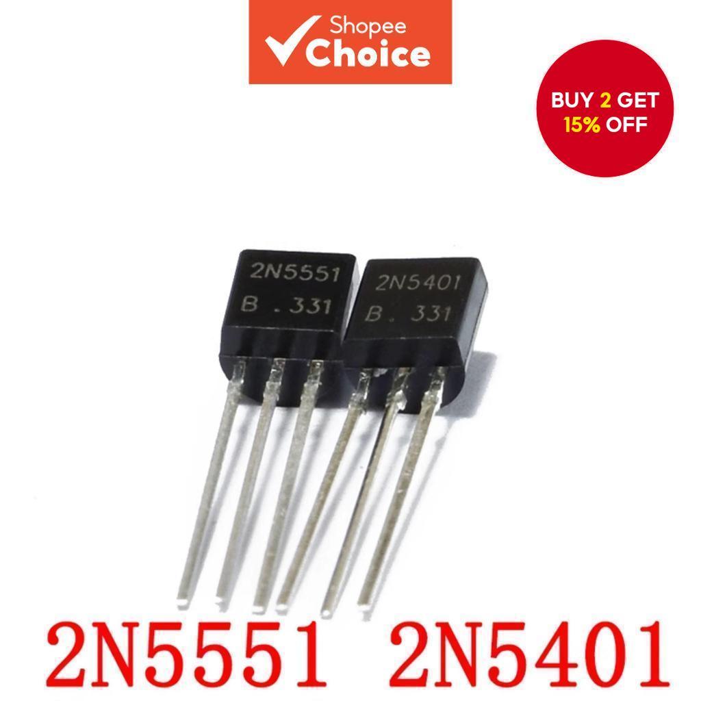 Bipolar Transistors 200PCS 2N5551 & 2N5401 TO-92 5551 5401 transistor ...