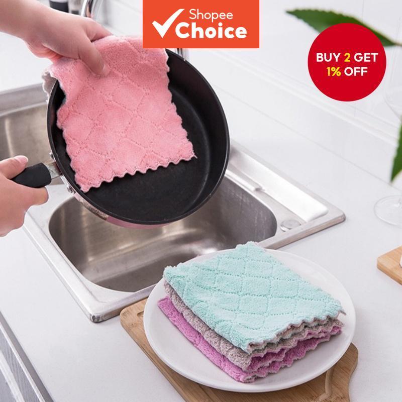 Kitchen cloth that absorbs water, does not shed, thickens for household ...