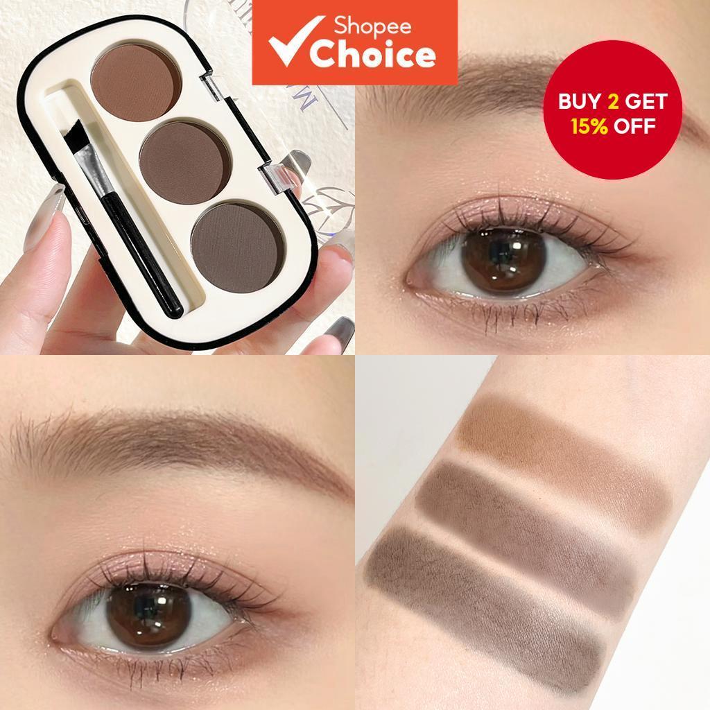 Three-color Eyebrow Powder Palette Eyebrow Cream Long-Lasting ...