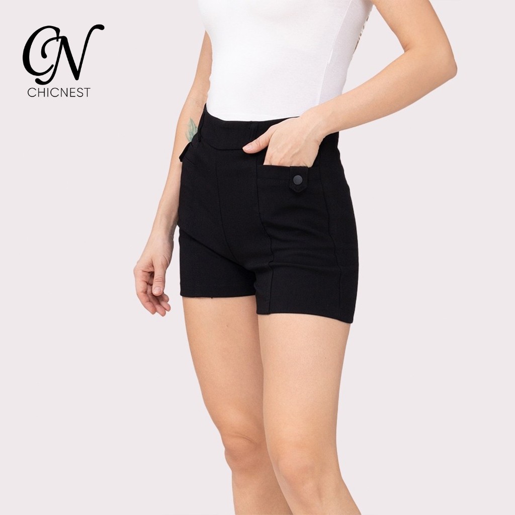 2 for 340 Womens Fashion Black High Rise Sailor Shorts w/ Side And Back ...
