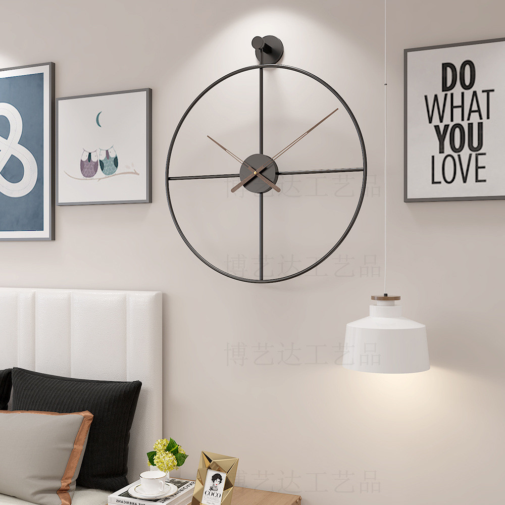 Boyida Nordic Simple Wall Clock Metal Spanish Style Wall Clock Creative ...