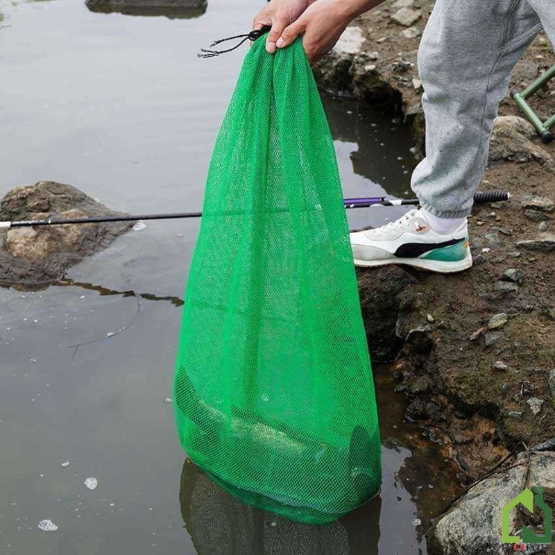Durable Fish Nylon Mesh Bag Simple Nylon Fish Net Portable Quick-drying ...
