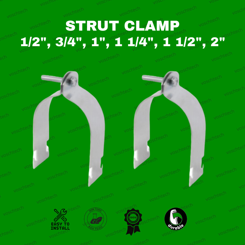 Strut Clamp – GI Unistrut Pipe & Conduit Clamp (1/2", 3/4", 1", 1 1/4 ...