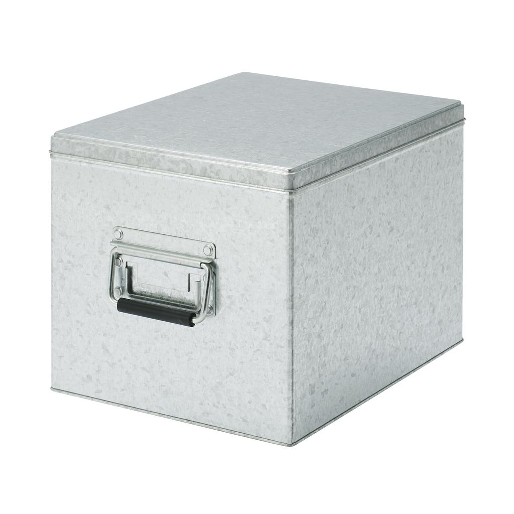 MUJI Large Galvanized Iron Box, 24cm Tall, KGG23A1S (Direct from Japan ...