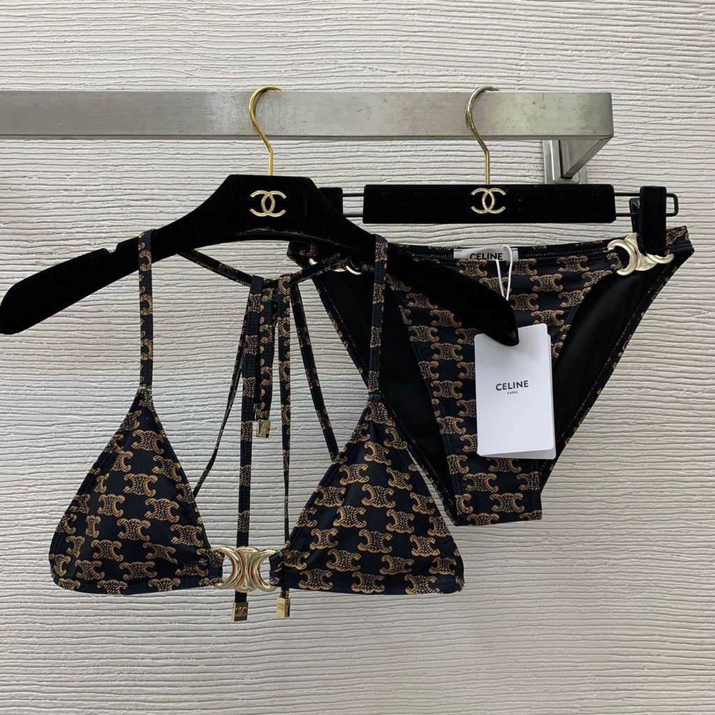 CELINE0608 Bikini Suit European American Swimsuit Sling Sexy Slimmer ...
