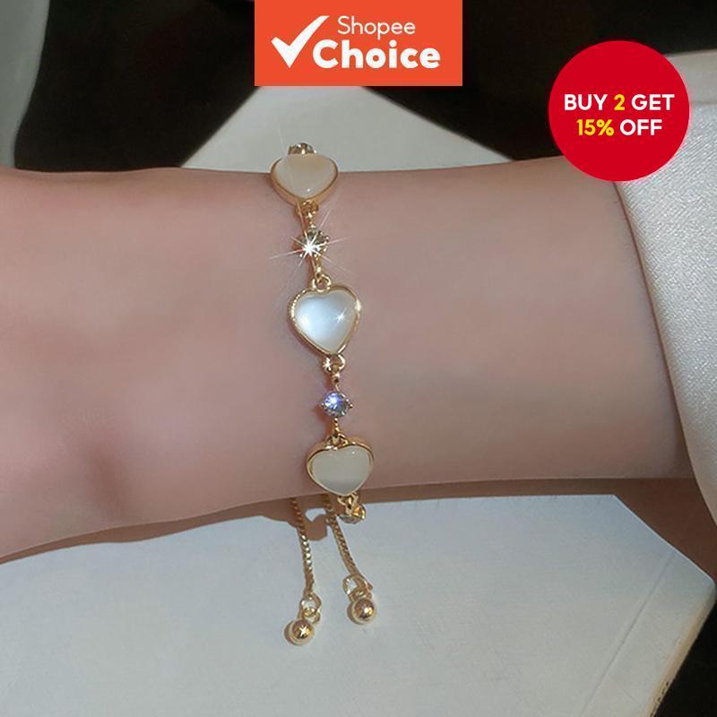 Heart Shaped Adjustable Bracelet Fashionable Exquisite Hand Jewelry for ...