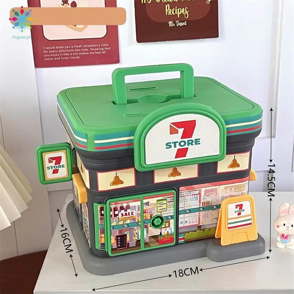 Lockable Piggy Bank for Kids - Plastic Key Lock Money Box Safe Savings ...