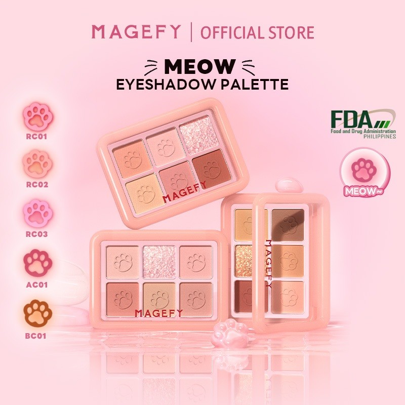 MAGEFY 6-Color Eyeshadow Palette Highly Pigmented Long-lasting Natural ...