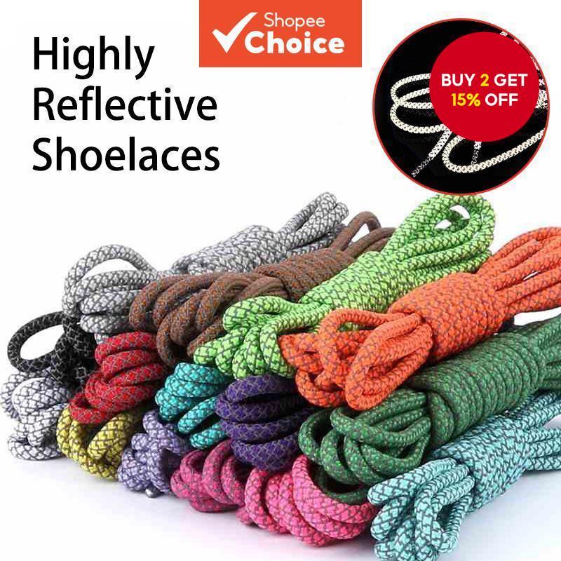 Reflective Bootlaces and Hoodie Cords 4mm Rope Laces for Sweatshirts ...