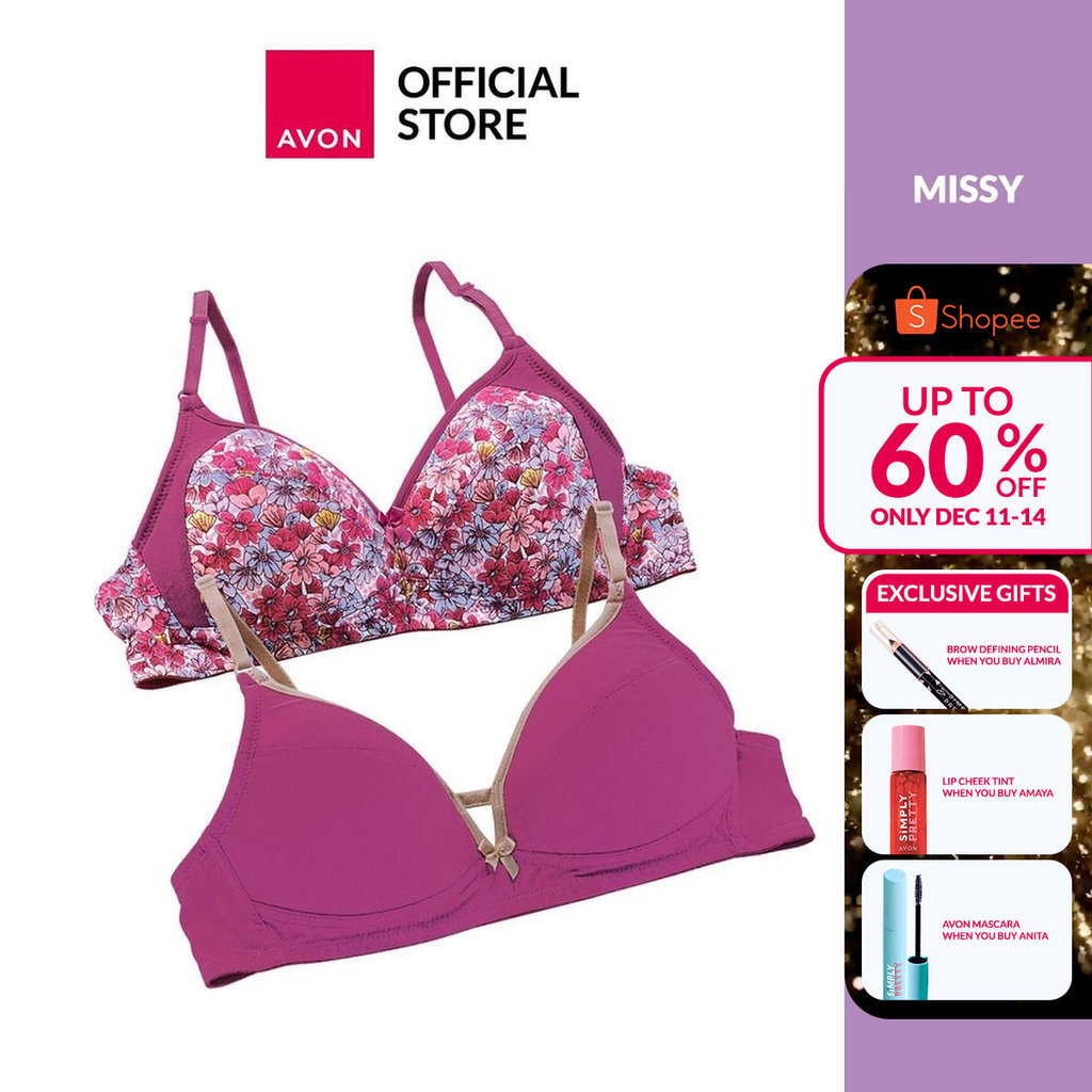 Avon Missy | Yumi Teen Printed Non-Wire Bra (2 pcs Bra Set) | Women's ...