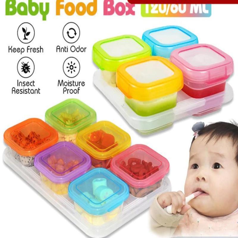 FBTOY 4 /6pcs Baby Food Freezer Storage Container Blocks With Storage ...