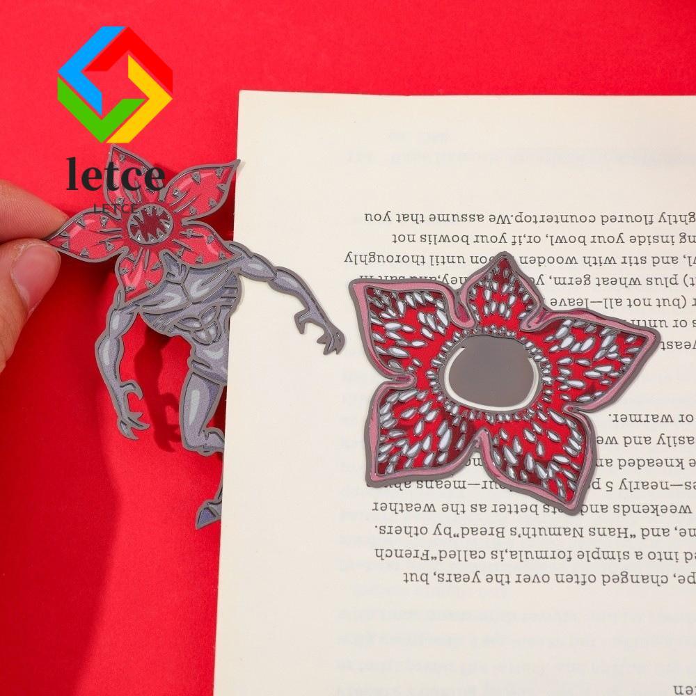 LETCE Demogorgon Bookmarks, Eerie Floral Themed Metal Page Marker ...
