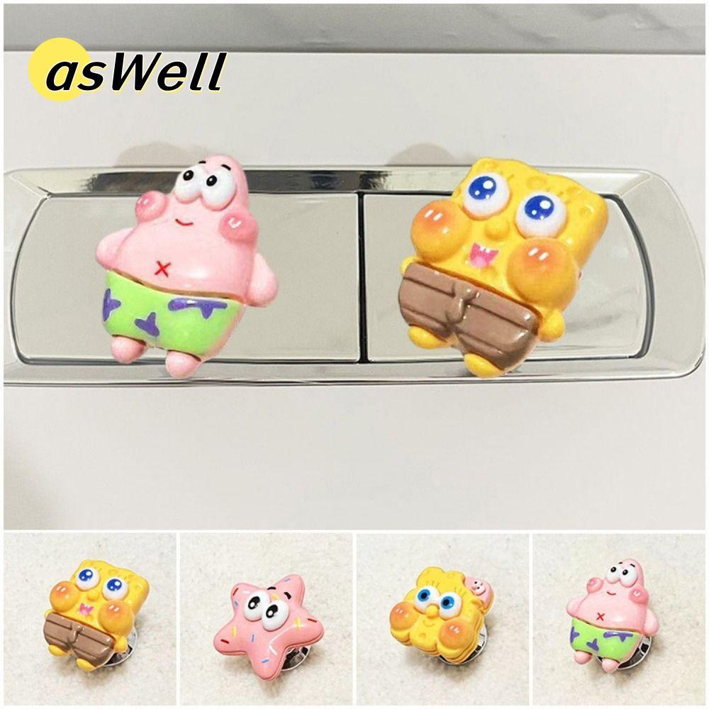 ASWELL 1/5Pcs Toilet Press Tool, Spongebob Patrick Star Long Nail ...