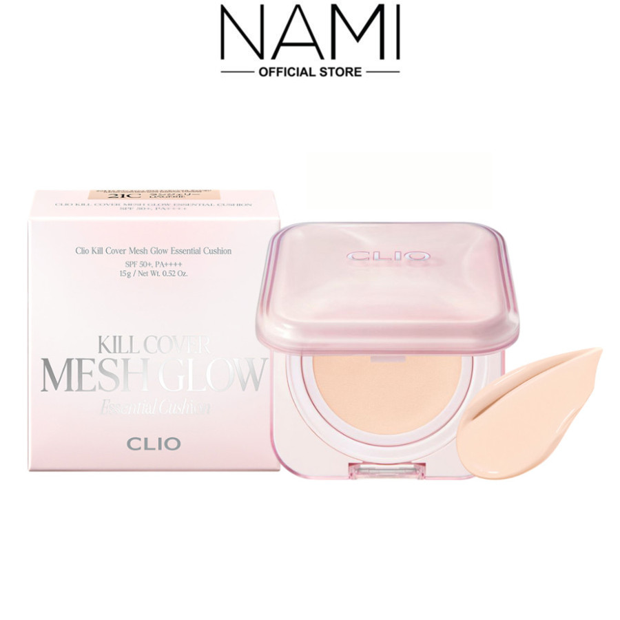Clio Kill Cover Mesh Glow Essential Cushion SPF50+ PA++++ Skin ...