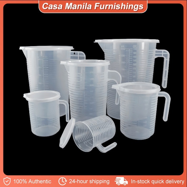 Measuring Jug with Lid-Clear Scale Pitcher for Milk Tea&Catering, BPA ...