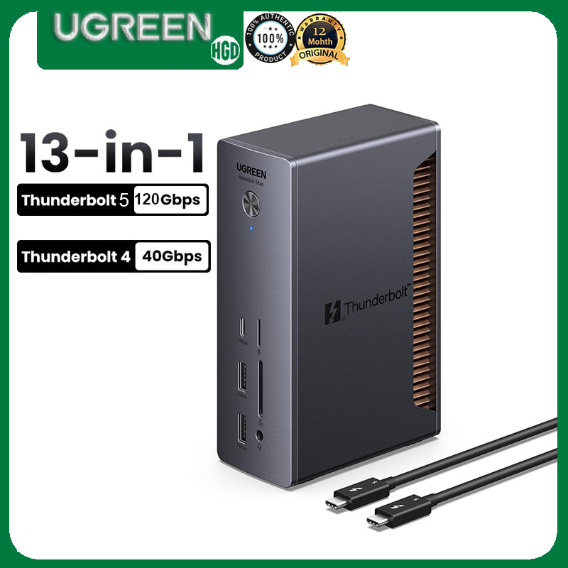 UGREEN Thunderbolt 5 Thunderbolt 4 Dock With CN Adapter 13-in-1 40Gbps ...