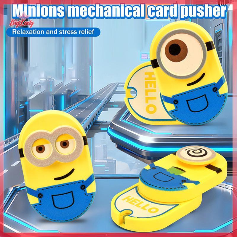 UVLN> 1pc Fun Push-card Toy With Cartoon Minions Big Eyes, Cute Design ...