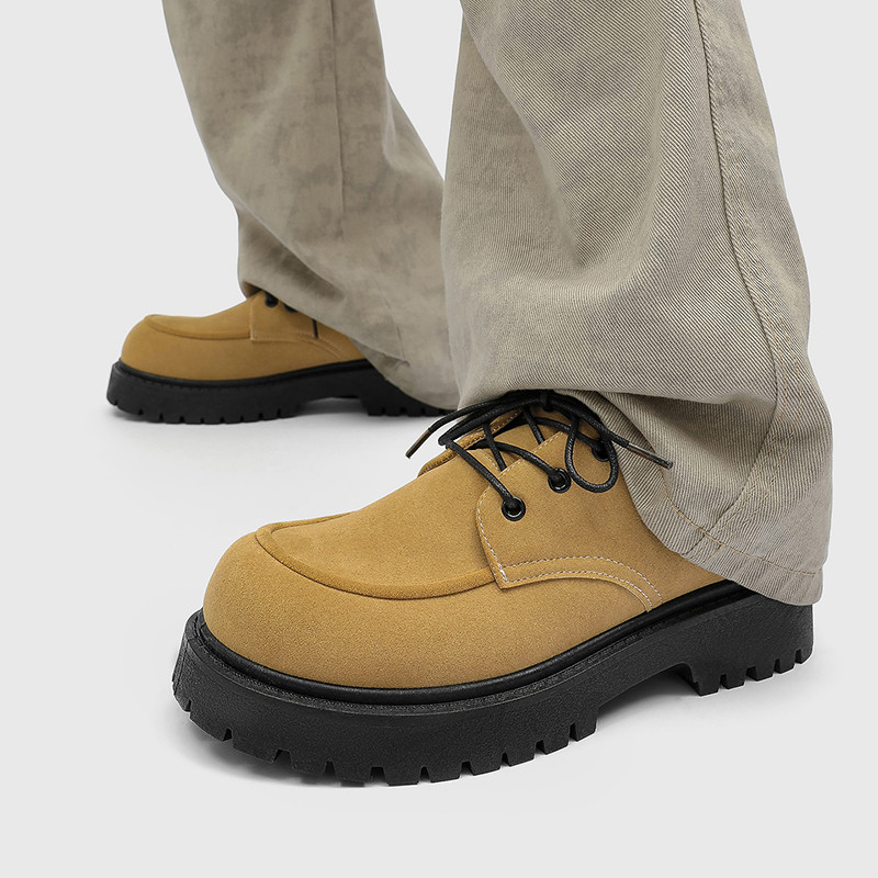 Retro fashion thick soled shoes versatile casual big toe shoes Size 37 ...