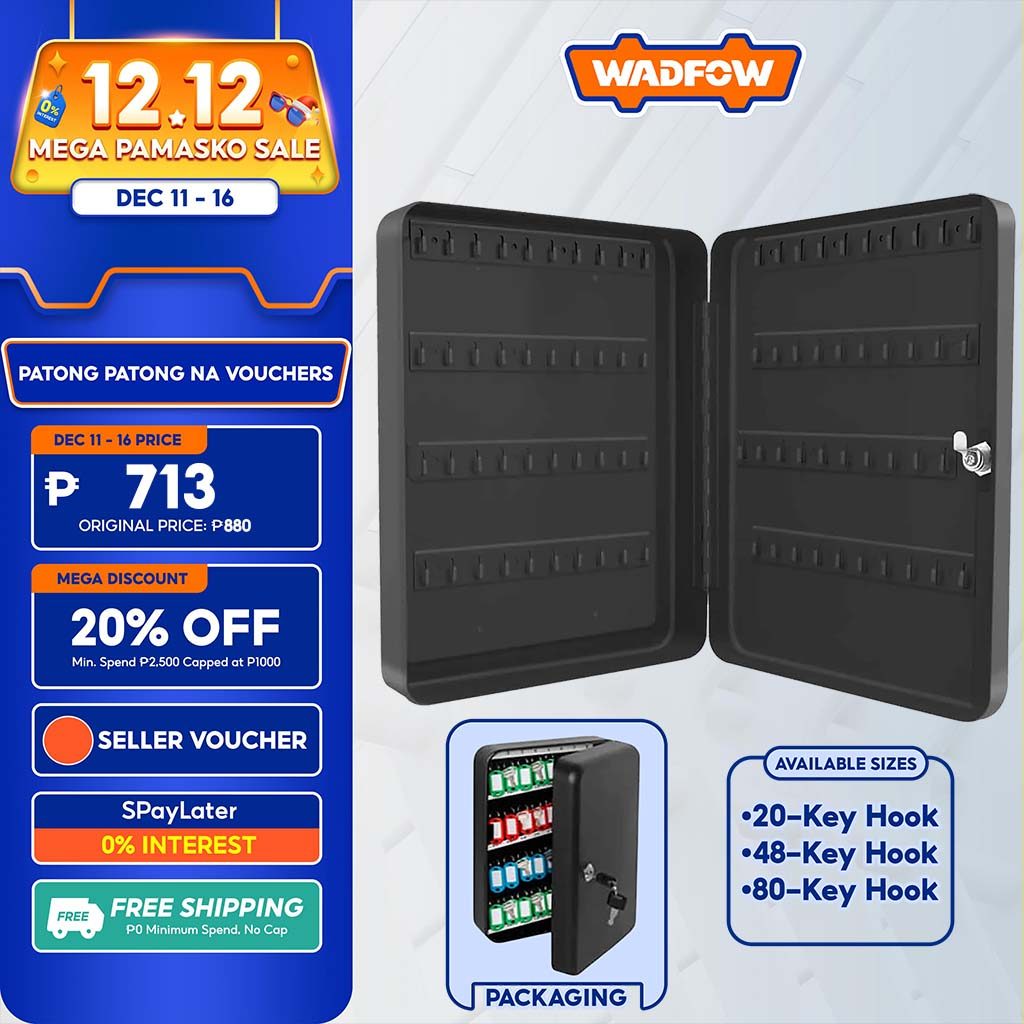 Wadfow 2.4L | 3L | 5.4L Metal Key Cabinet with 20Keys, 48 Keys, 80-Keys ...