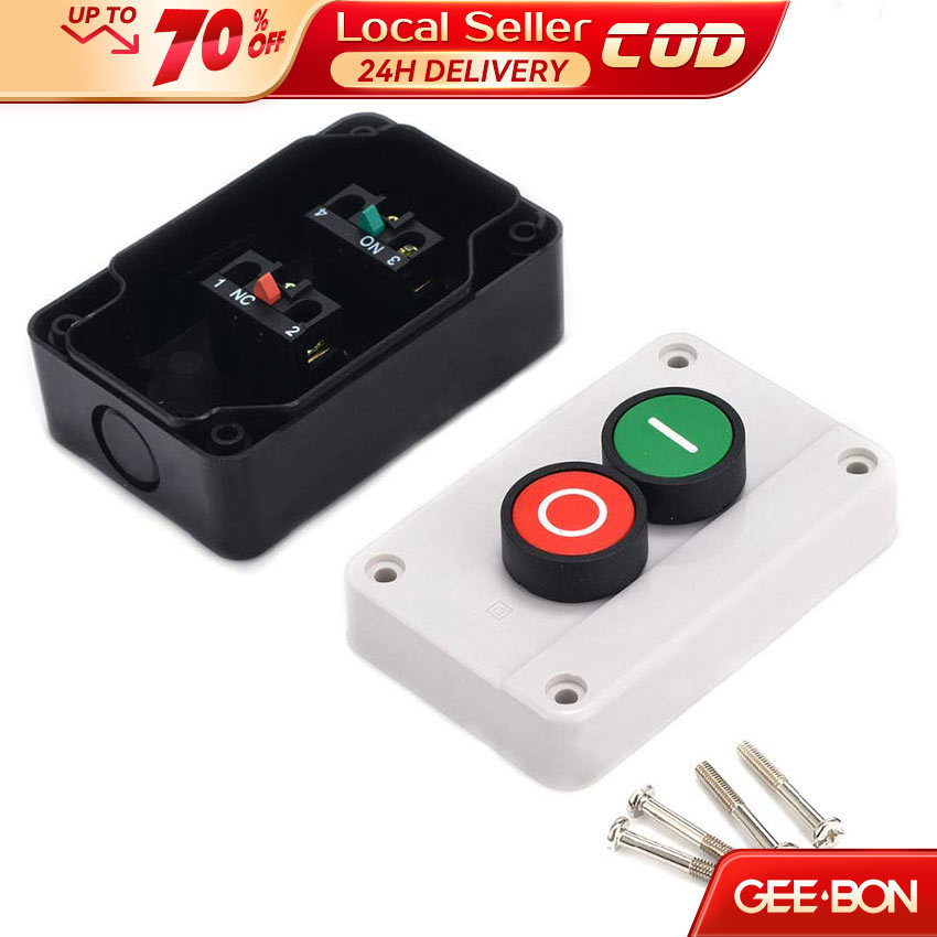 GEEBON CNC Push Button Switch Control Box Waterproof Button Indicator ...