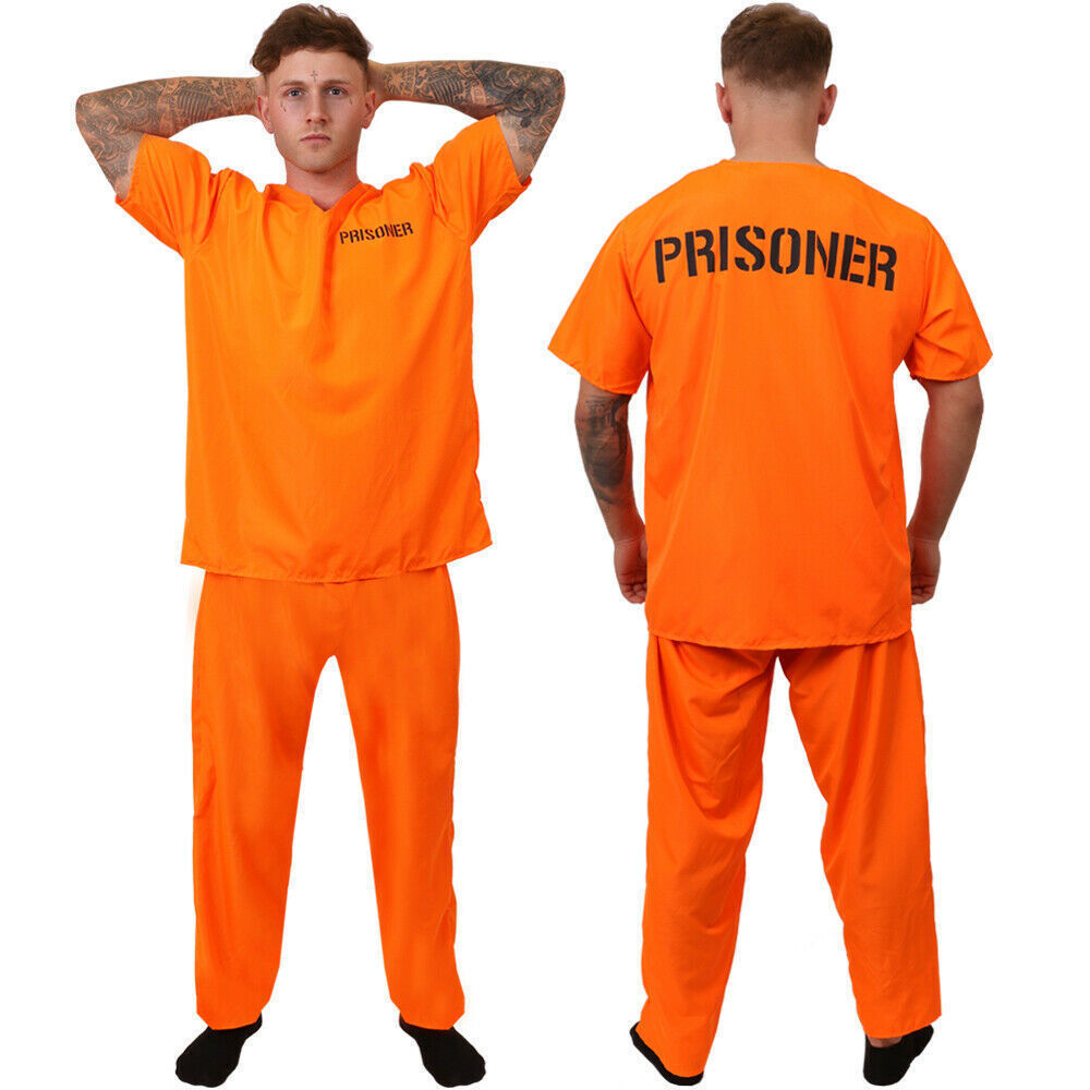Halloween Orange Color Prison Uniform Prison Uniform cos Uniform ...