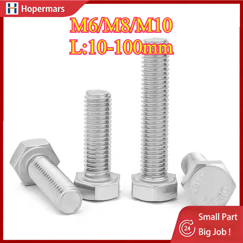 Hex Bolt DIN933 | Full Thread Skru | Bolt and Nut SUS 304 Stainless ...