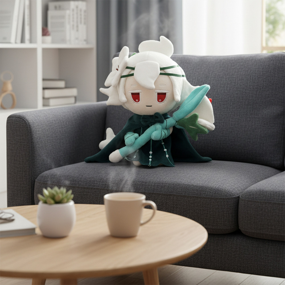 White Lily Cookie Plush Short Plush Fabric With PP Cotton Filling For ...