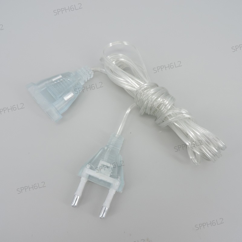 3-5M transparent AC Power supply Extension Cord EU LED Holiday String ...