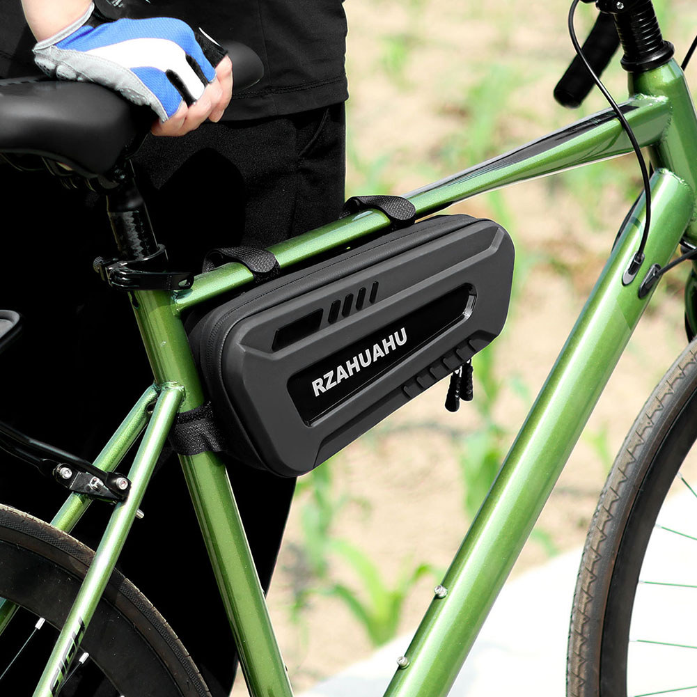 ⚡24H⚡ Bicycle Top Tube Bag Waterproof Cycling Pouch Hard Shell Bicycle ...