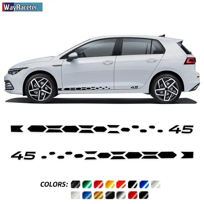 Racing Sport Decal Car Door Side Stripes Skirt Stickers For VW ...