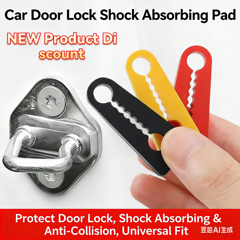 Car Door Lock Shock Absorber Pads 4-Pack Door Stop Anti-Collision Soft ...
