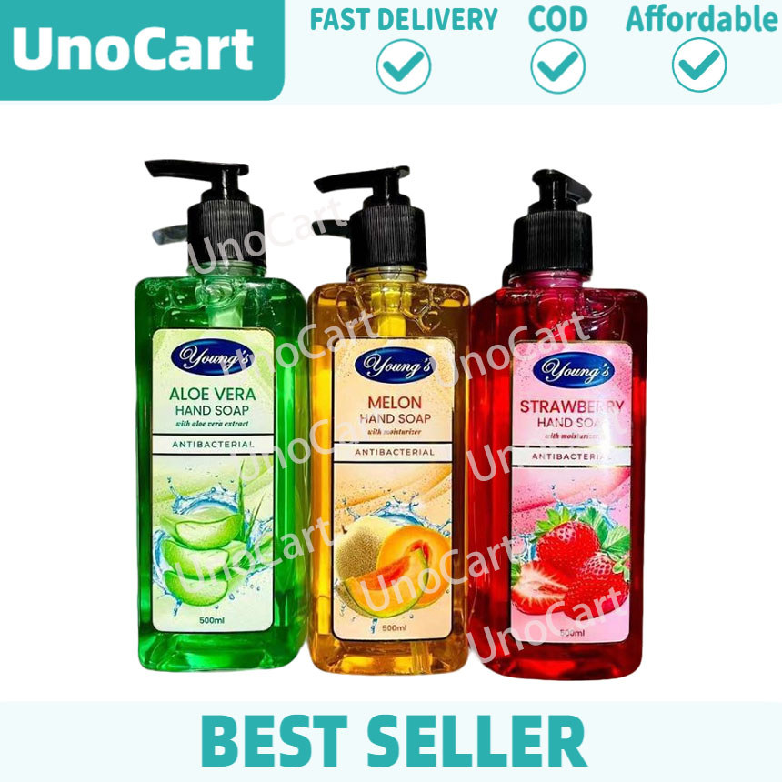 Young's Antibacterial Liquid Hand Soap 500ml With Moisturizer Hand Wash ...