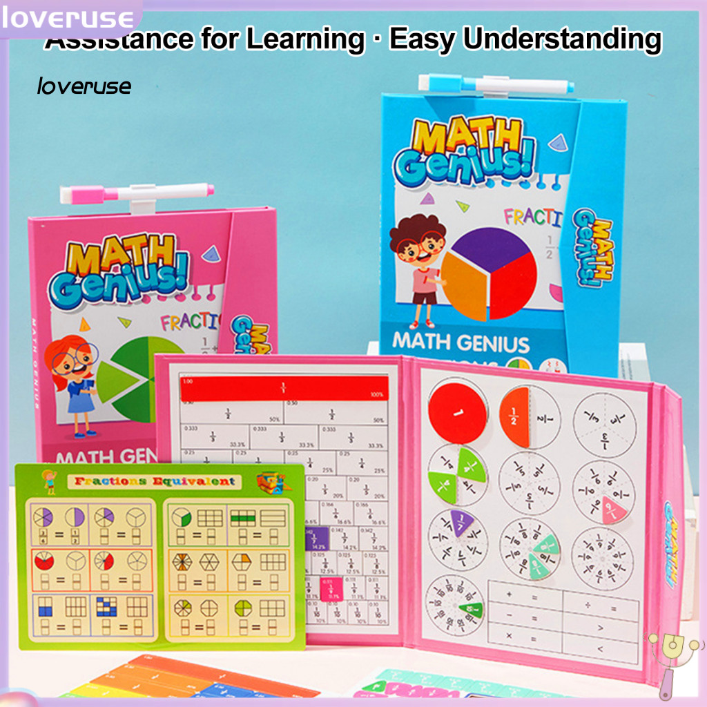 /LO/ Hands-on Fraction Learning Book Magnetic Fraction Tiles Magnetic ...
