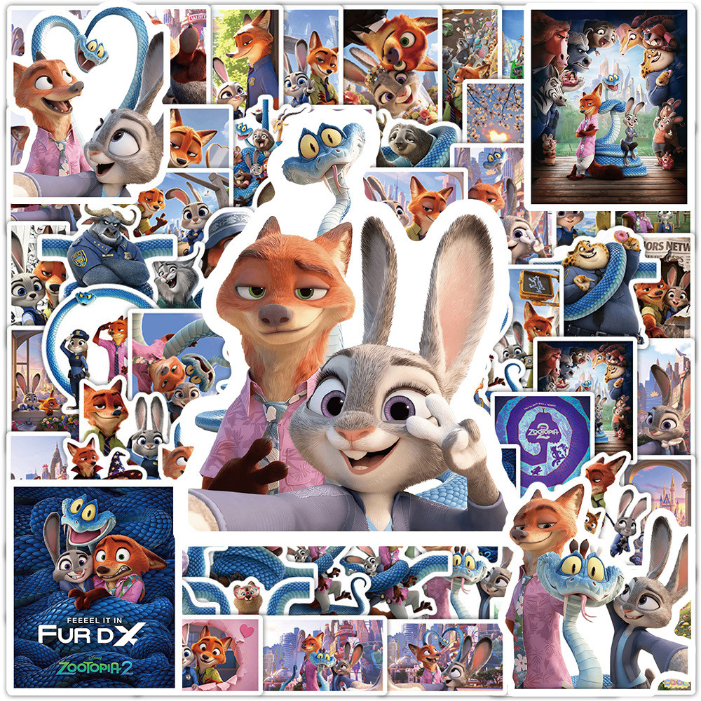 60Pcs Zootopia 2 Sticker Judy Nick Cartoon Stickers Collection Gifts ...
