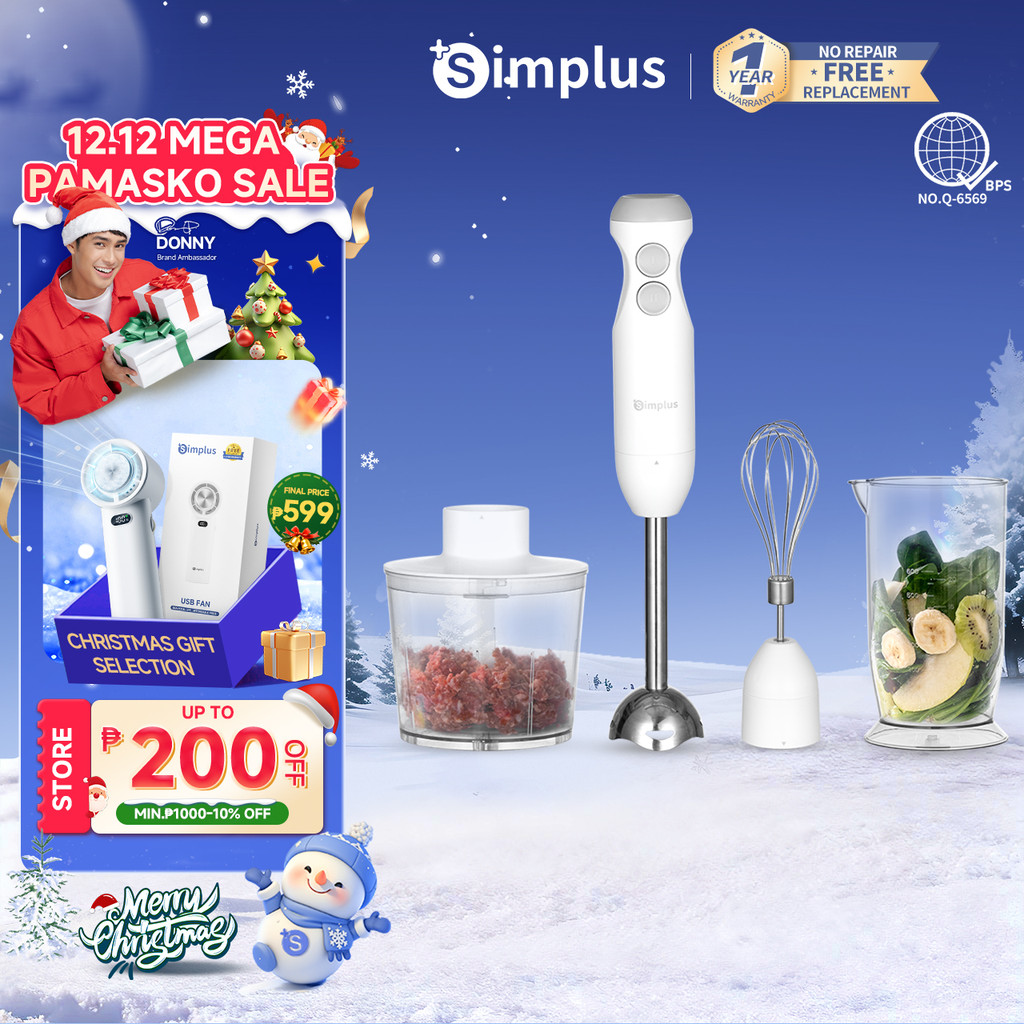 Simplus Electric Food Processor Multi Functional Hand Blender Mixer ...