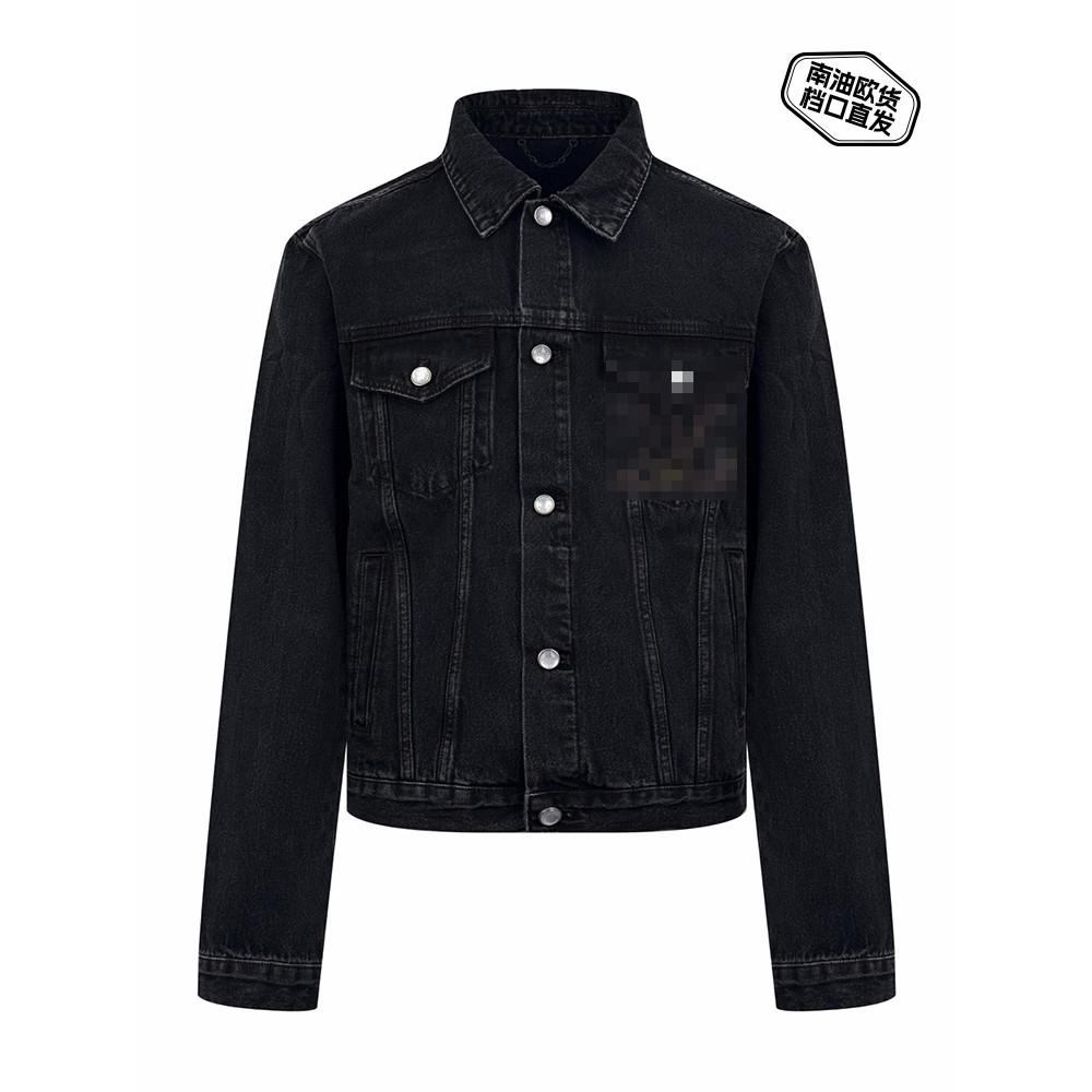 1:1 Original Label AAA+ Logo Embroidered Denim Jacket Men's Retro Wild ...