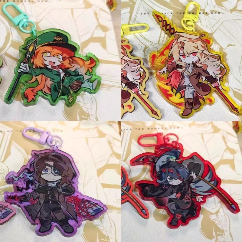 Limbus Company Keychain Don Quixote Character Keyring Car Bag Acrylic ...