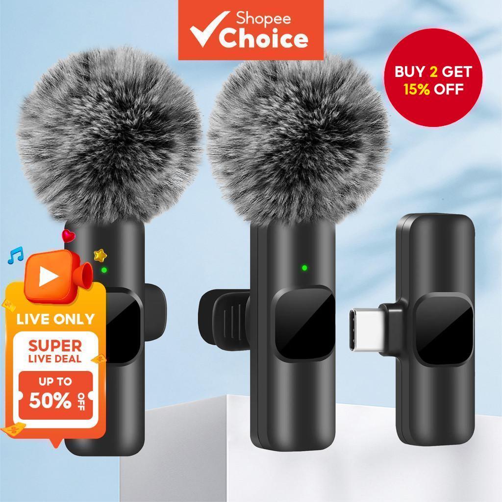 Lavalier Mini Wireless Microphone for Smartphone PC for Vlog Audio ...