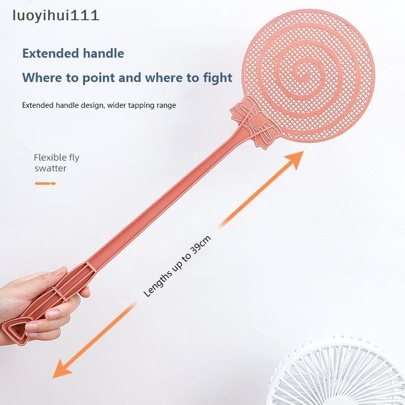 [luy] Fly Swatter Long Handle Fly Swatter Plastic Household Mosquito ...