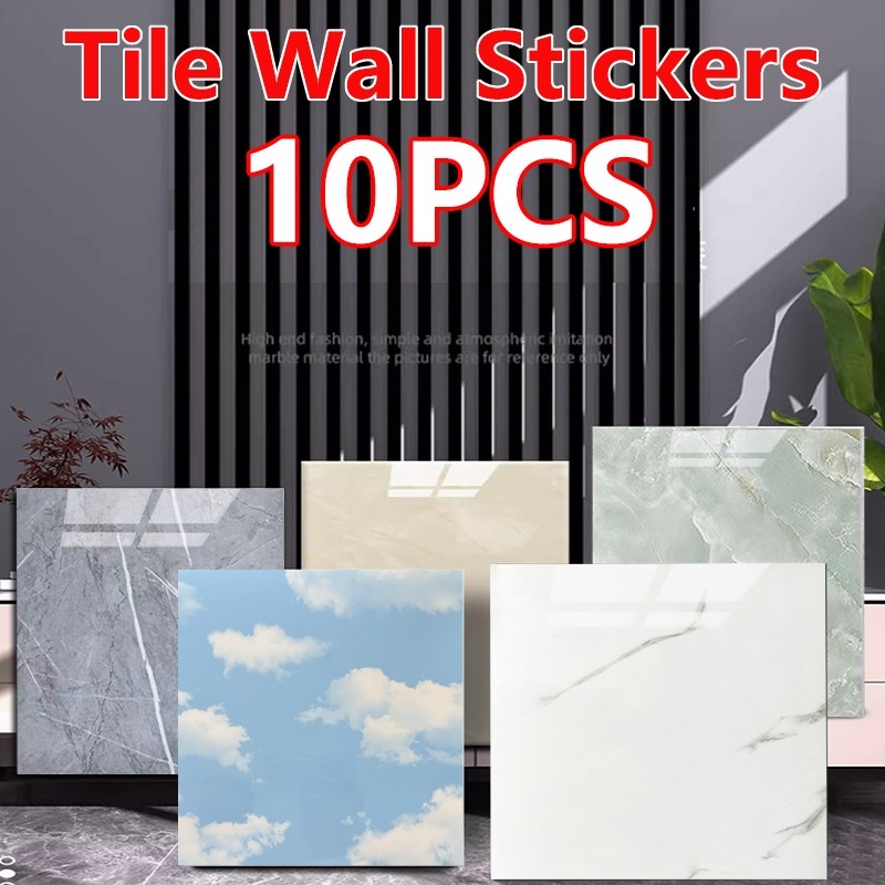 10-piece ceiling wall sticker thick marble pattern 30*30cm household ...